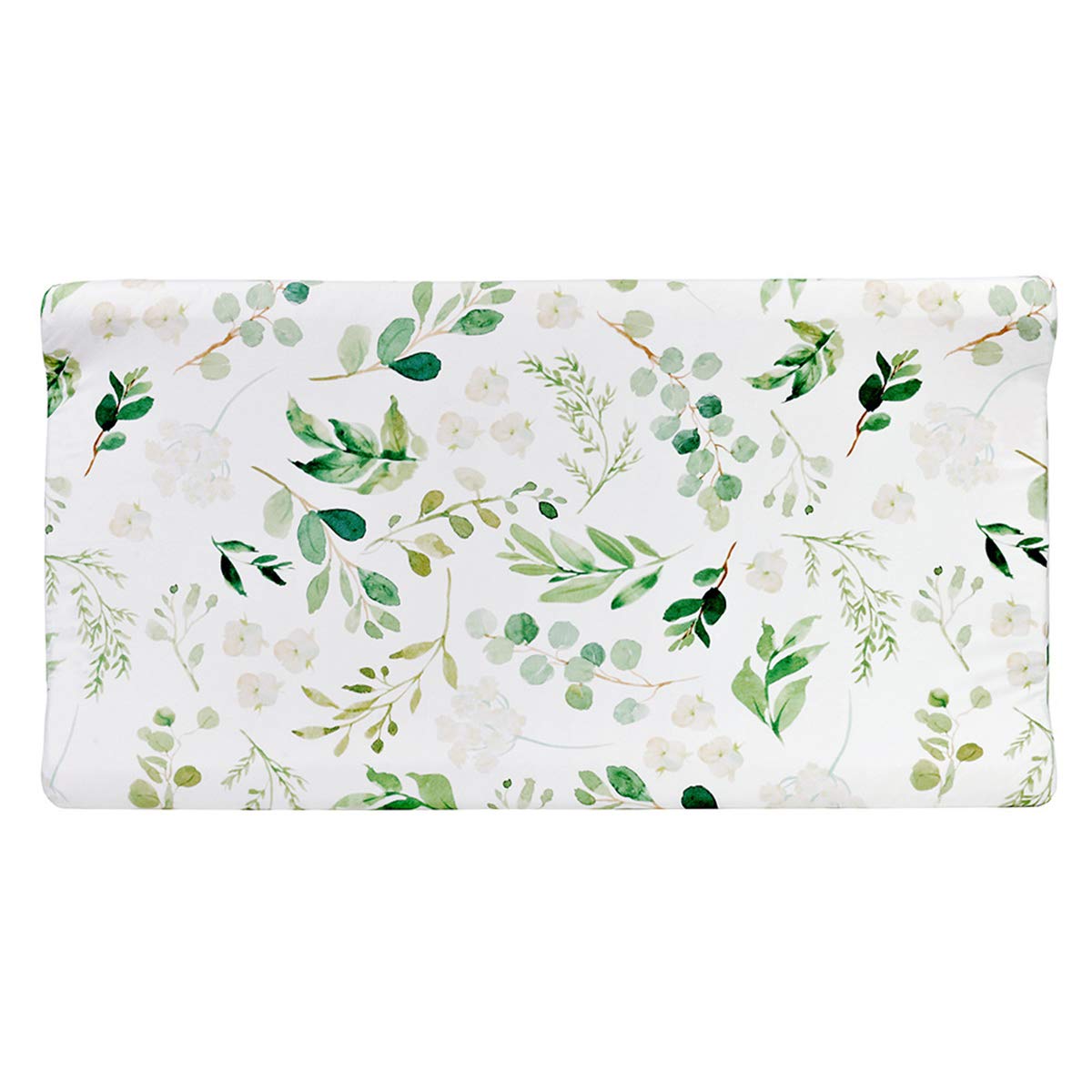 SH-RuiDu Ultra Soft Fabric Changing Pad Cover for Baby - 32" x 16", Leaf Floral Design, Machine Wash