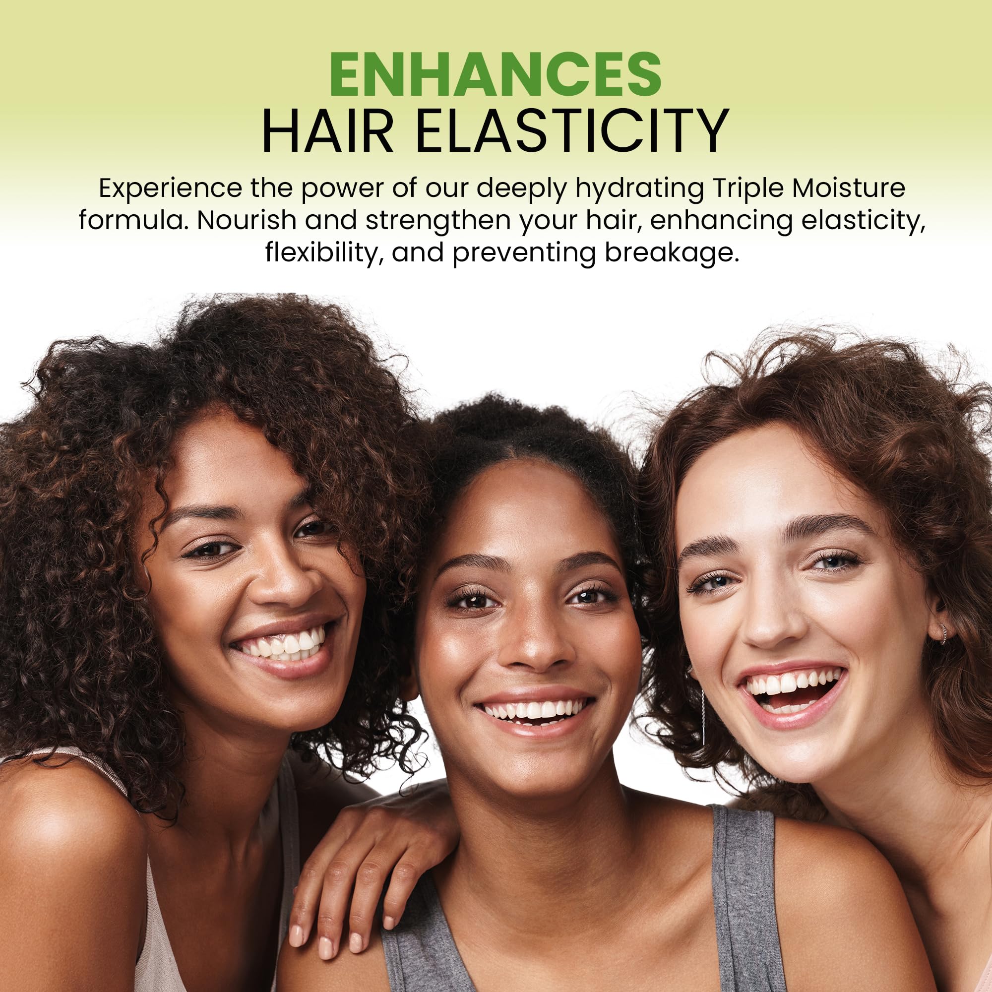 Curls & Naturals Triple Moisture Leave-In Conditioner for Natural Hair, Ideal for All Hair Types, Including Curly & Wavy, Detangles & Softens, 16 OZ