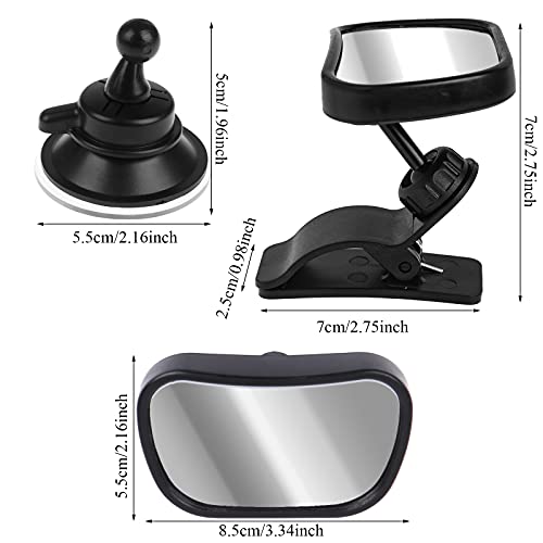 Baby Car Mirror for Rear View Shatterproof Baby Backseat Mirror with Suction Cup 360¡ã Adjustable Safety Car Seat Mirror for Back Seat Rear Facing Infant Clear Wide Vision Rear Facing Car Seat Mirror