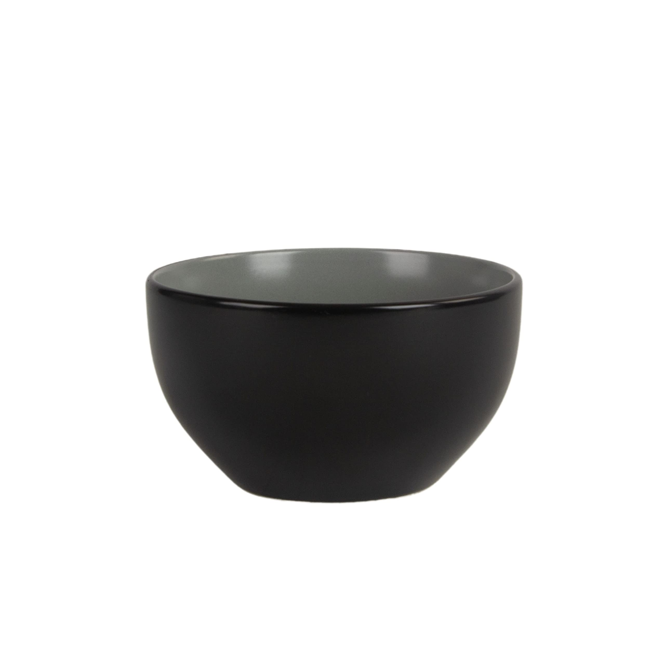 10 Strawberry Street Two Tone Coupe 5.5β/24 Oz. Cereal Bowl Set Of 6, Black/Gray