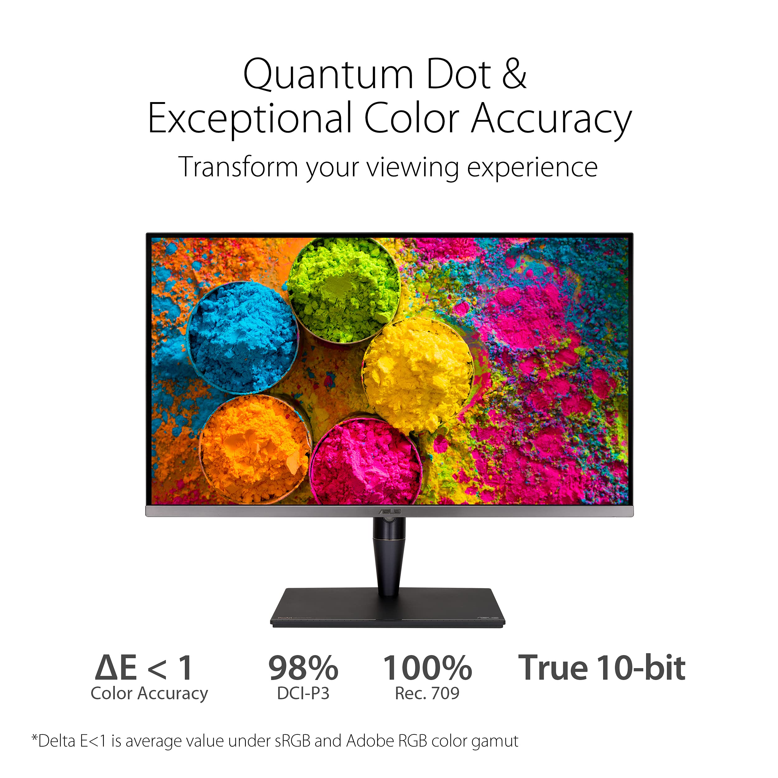 ASUS ProArt Display 32” 4K HDR Computer Monitor (PA32UCG-K) - UHD (3840 x 2160), Mini-LED IPS, 1600nits, 120Hz, 10-bit, Thunderbolt 3, HDMI2.1, w/Calibrator, Compatible With Laptop & Mac Monitor,Black