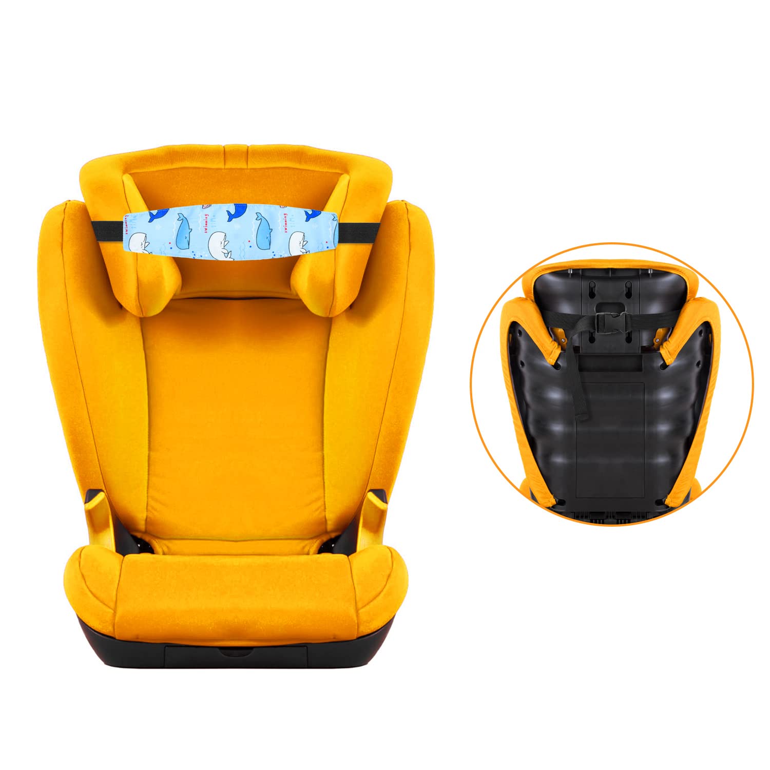 Baby Carseat Head Support,Car seat Straps Pillow Support Ban,Stroller Neck Relief Strap Headrest,Slumber Sling Sleep Positioner for Toddler Infants Child Children Kids
