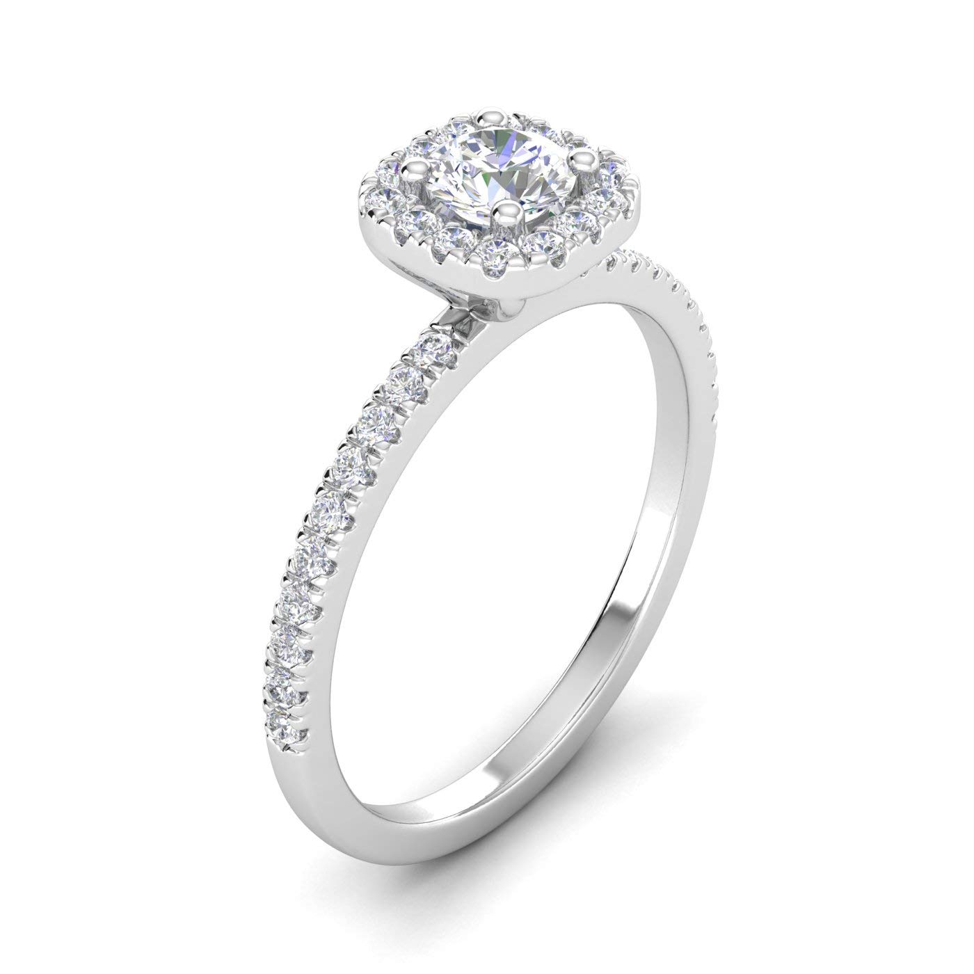 1/2ctw Diamond Halo Engagement Ring in 10k White Gold