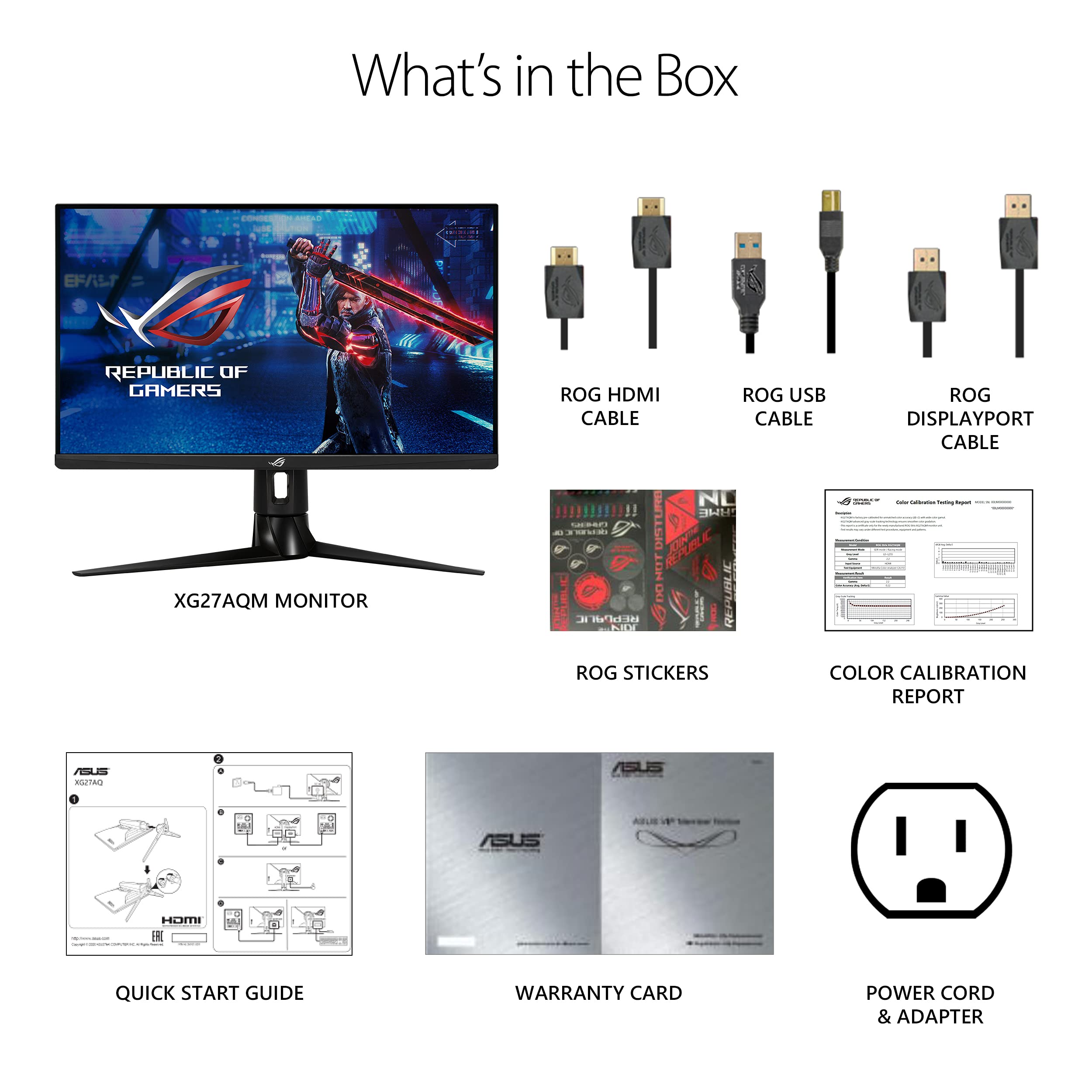 ASUS ROG Strix 27 inches 2K HDR Gaming Monitor (XG27AQM) - WQHD (2560 x 1440), Fast IPS, 270Hz (Renewed)
