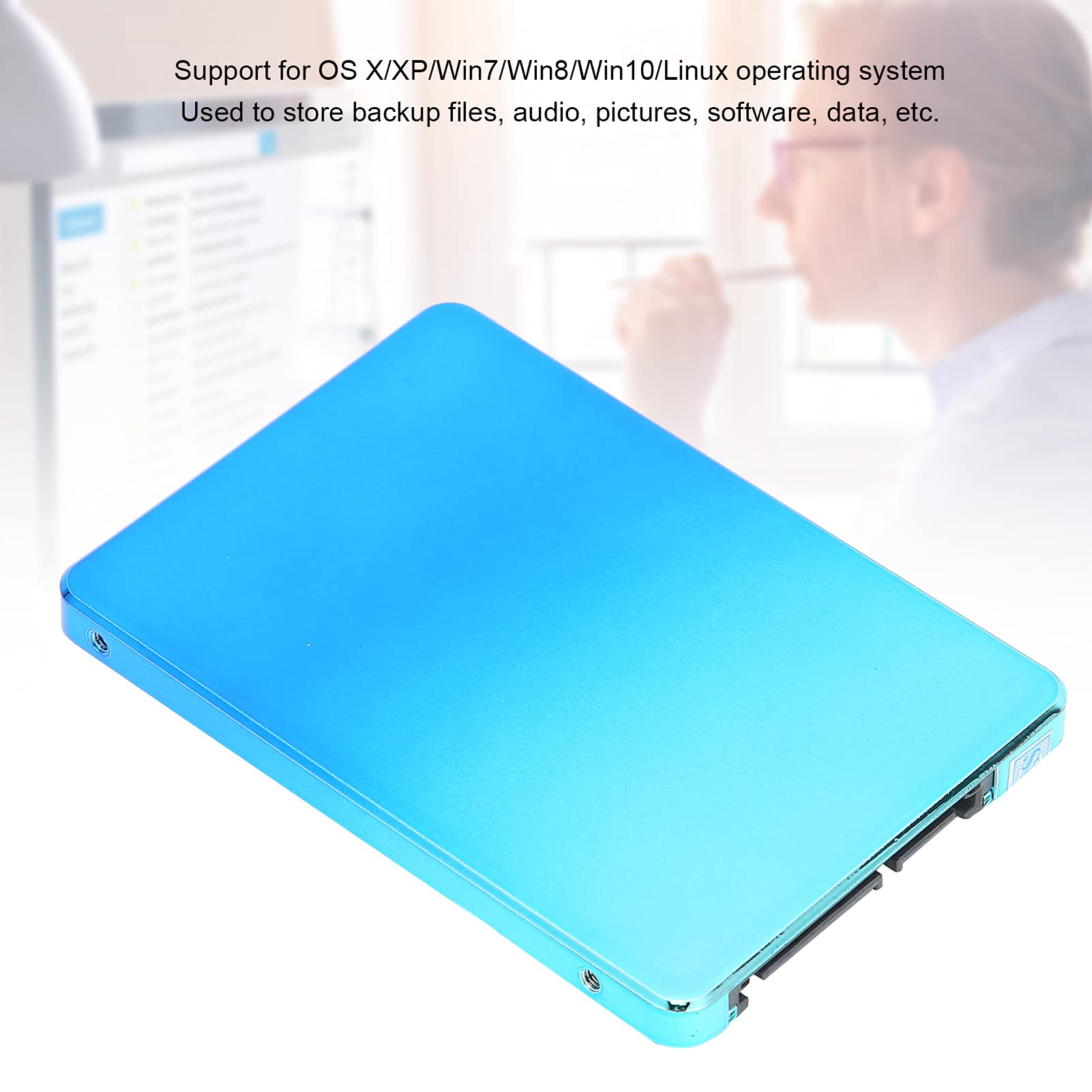 Solid State Disk,2.5inch SSD SATA3.0 Interface SSD Portable Computer File Audio Data Storage Device,for OS X/XP/for Win7/8/10/for Linux and Other (480GB)