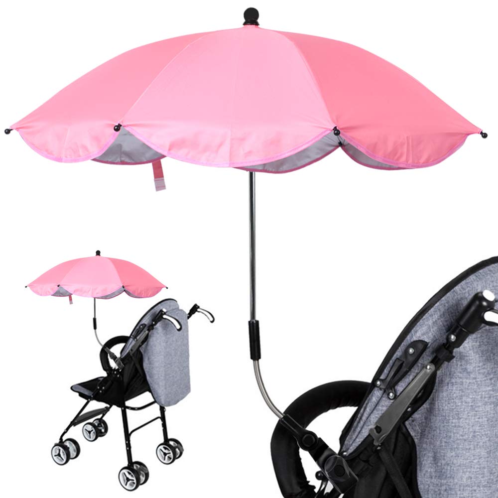 Baby Clamp-On Shade Umbrella, with Umbrella Clip Fixing Device, 79cm/31.1in Long, Great for Strollers