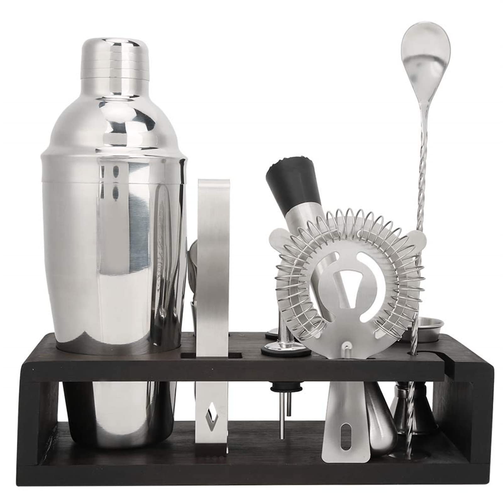 10Pcs/Set Cocktail Shaker Set Household Stainless Steel Cocktail Shakers Set Tools Kit Drink Shaker Bartender Kit Bar Accessories