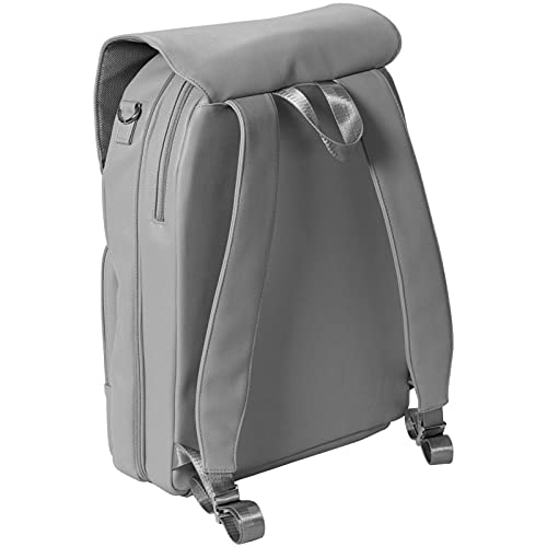 OTGBABY Diaper Bag Backpack with Changing Station, Unique and Functional Mommy Bag, Premium Vegan Leather Diaper Bag with 7 Storage compartments, Dove Gray