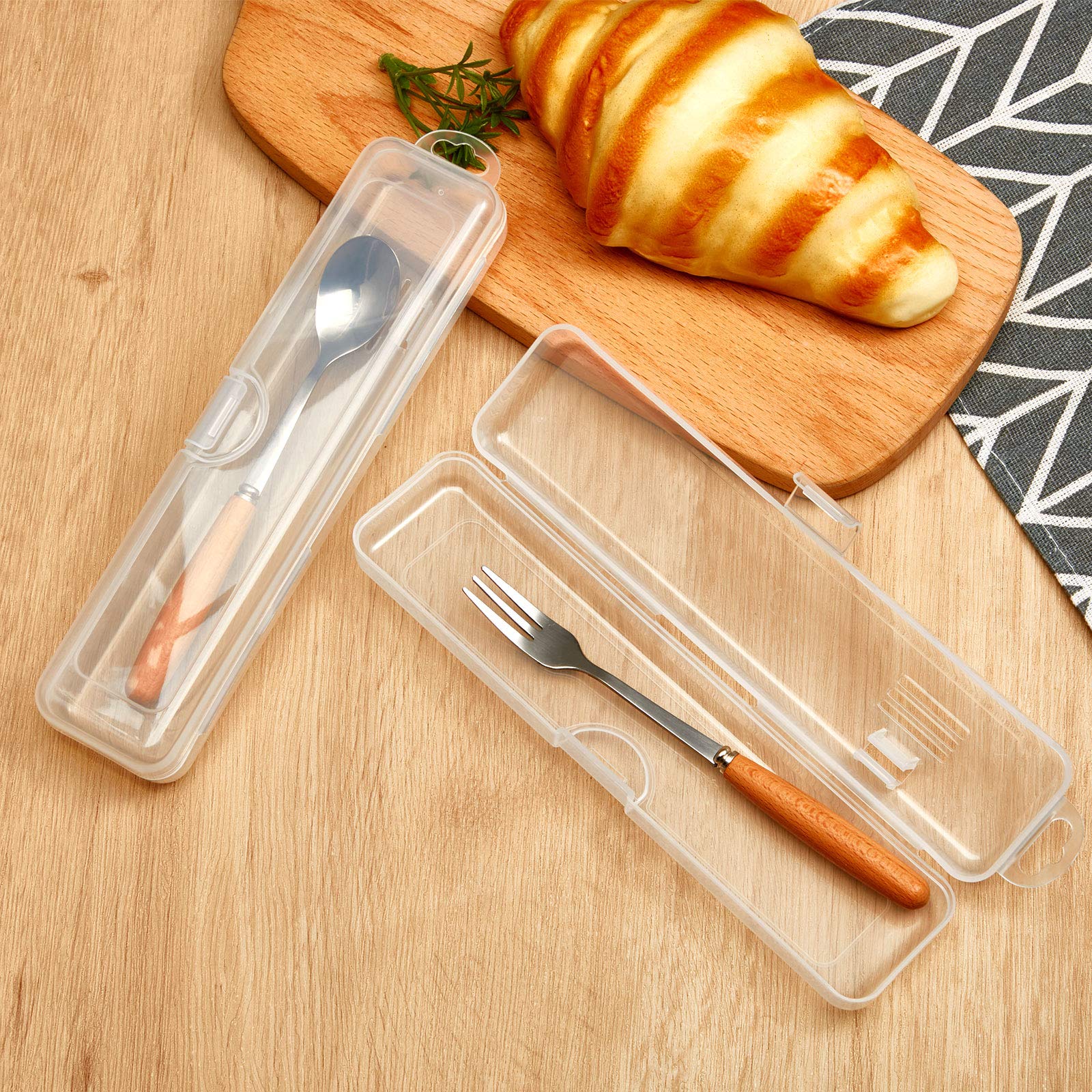 Patelai 2 Pack Travel Size Toothbrush Case Holder Portable Clear Toothbrush and Toothpaste Storage Container Hard Plastic Transparent Carrying Box for Traveling