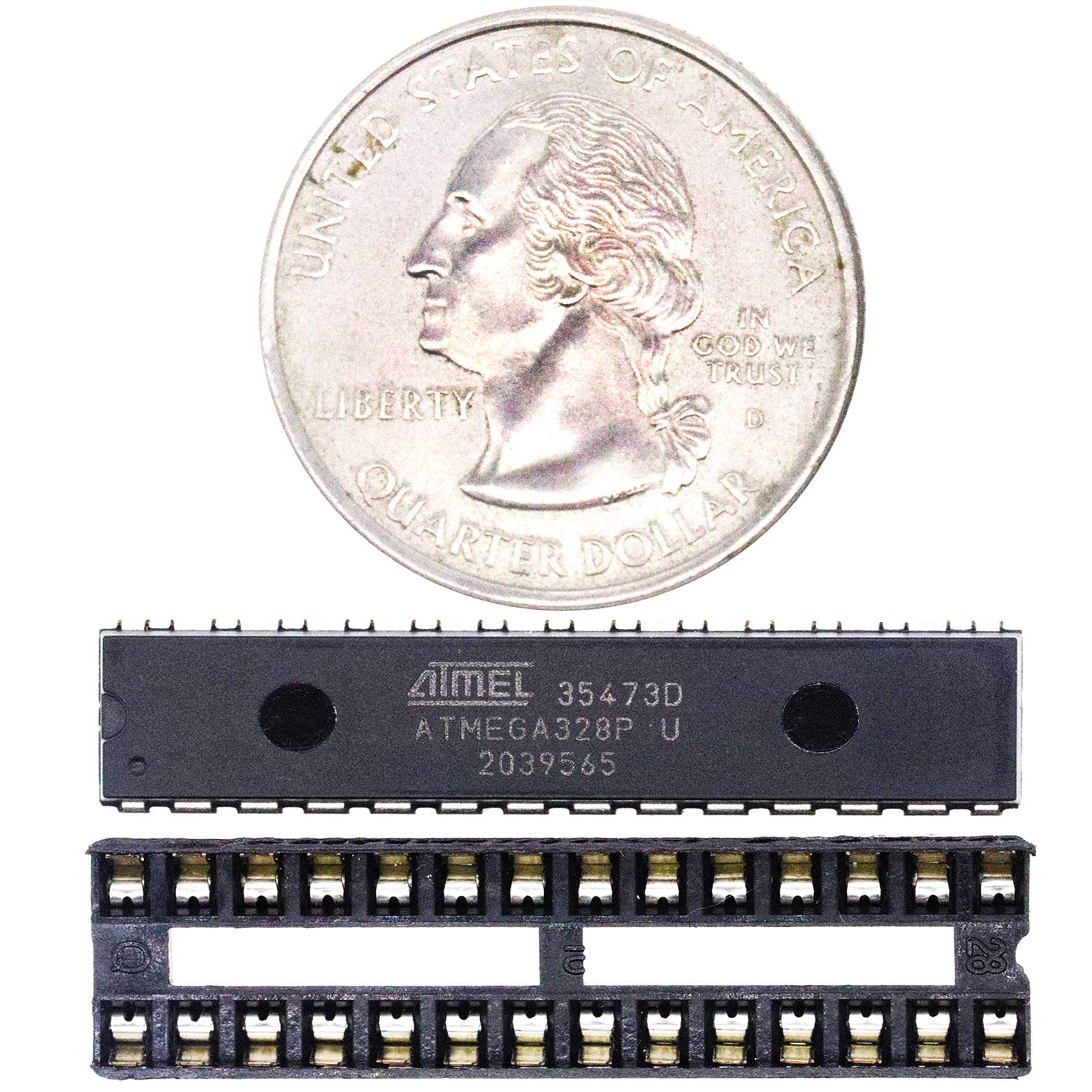 risingsaplings 2pcs ATMEGA328P-PU with UNO R3 bootloader and IC Socket