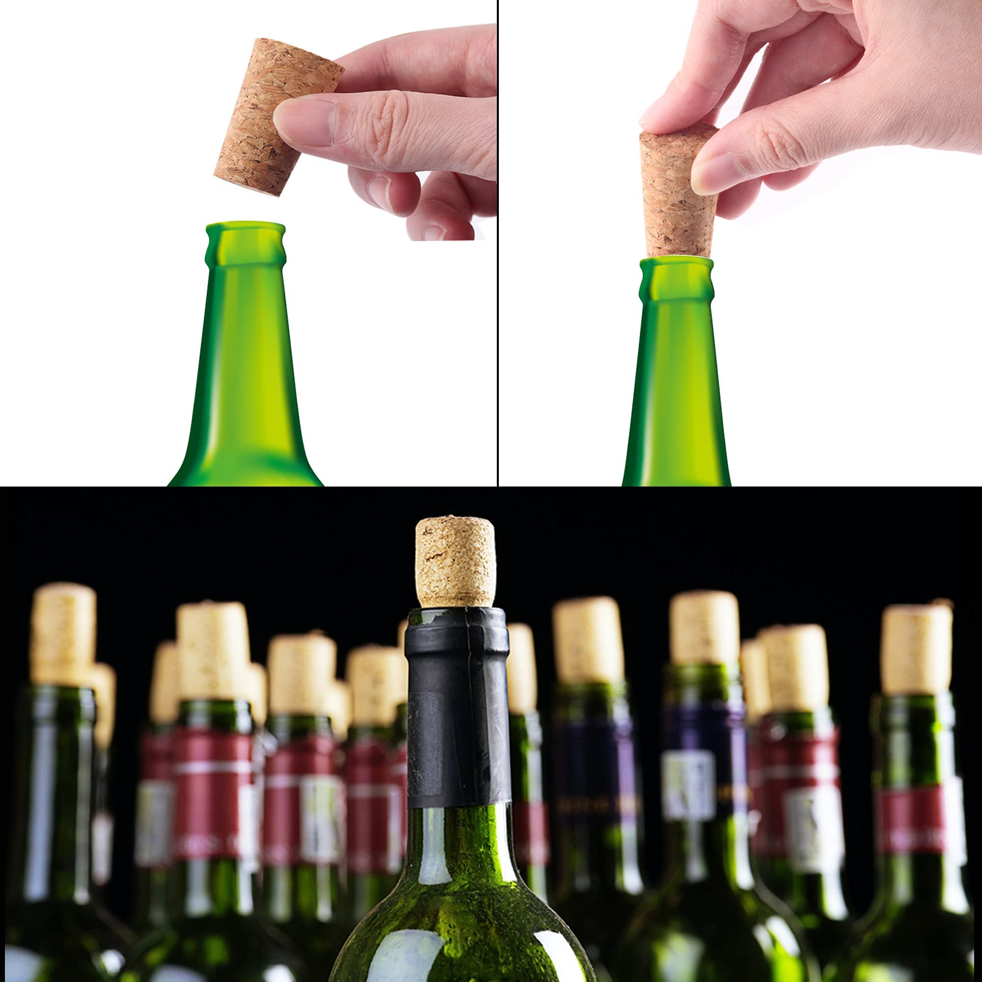 10pcs/set Tapered Cork Plugs, Cork Tapered Corks Wooden Wine/Beer Bottle Stopper(Beer Bottle20x15x35)