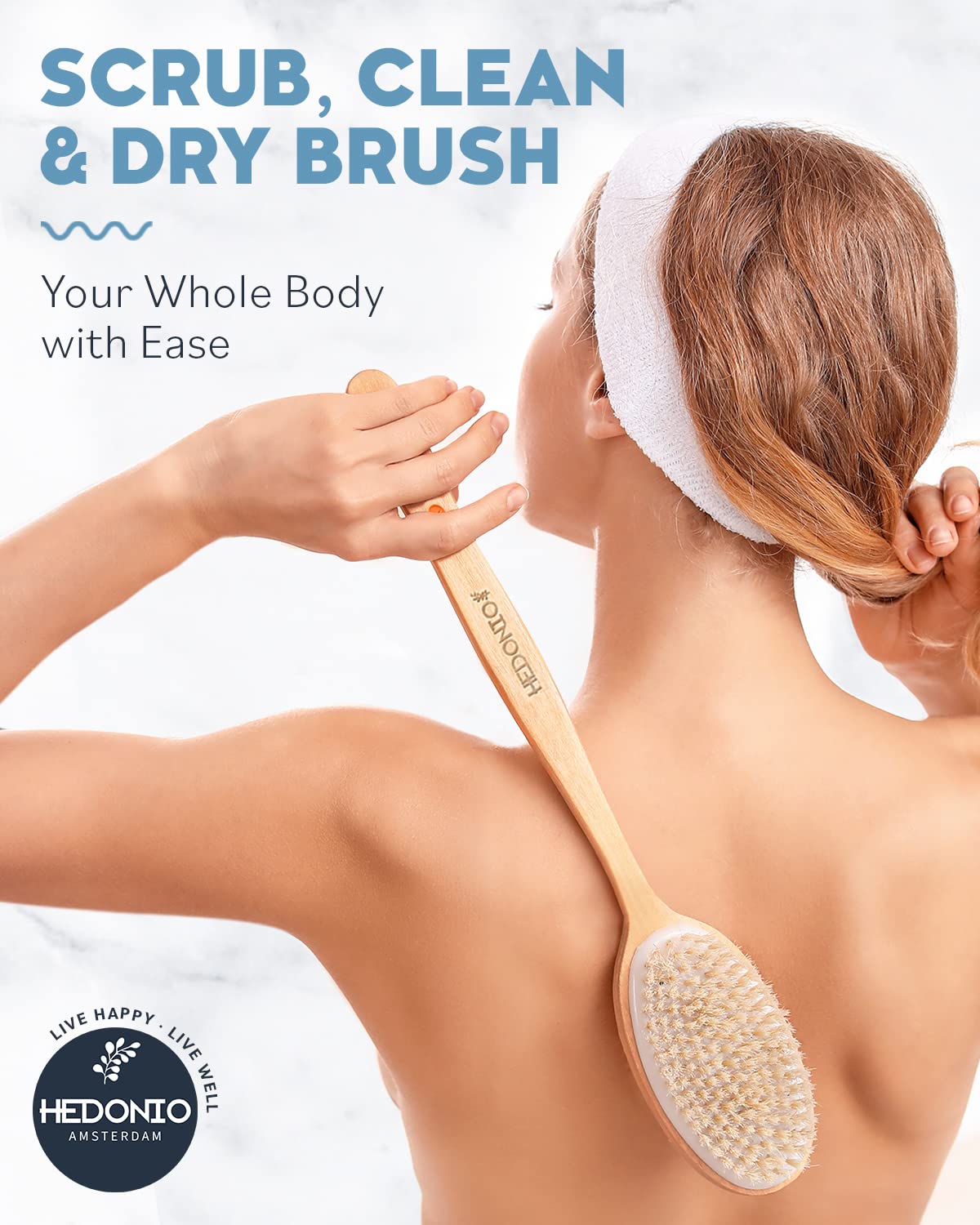 Back Scrubber Shower Brush Back Scrubber for Shower for Men and Women Exfoliating Back Scrubber for Shower Body Brush Back Scrubber Back Brush Long