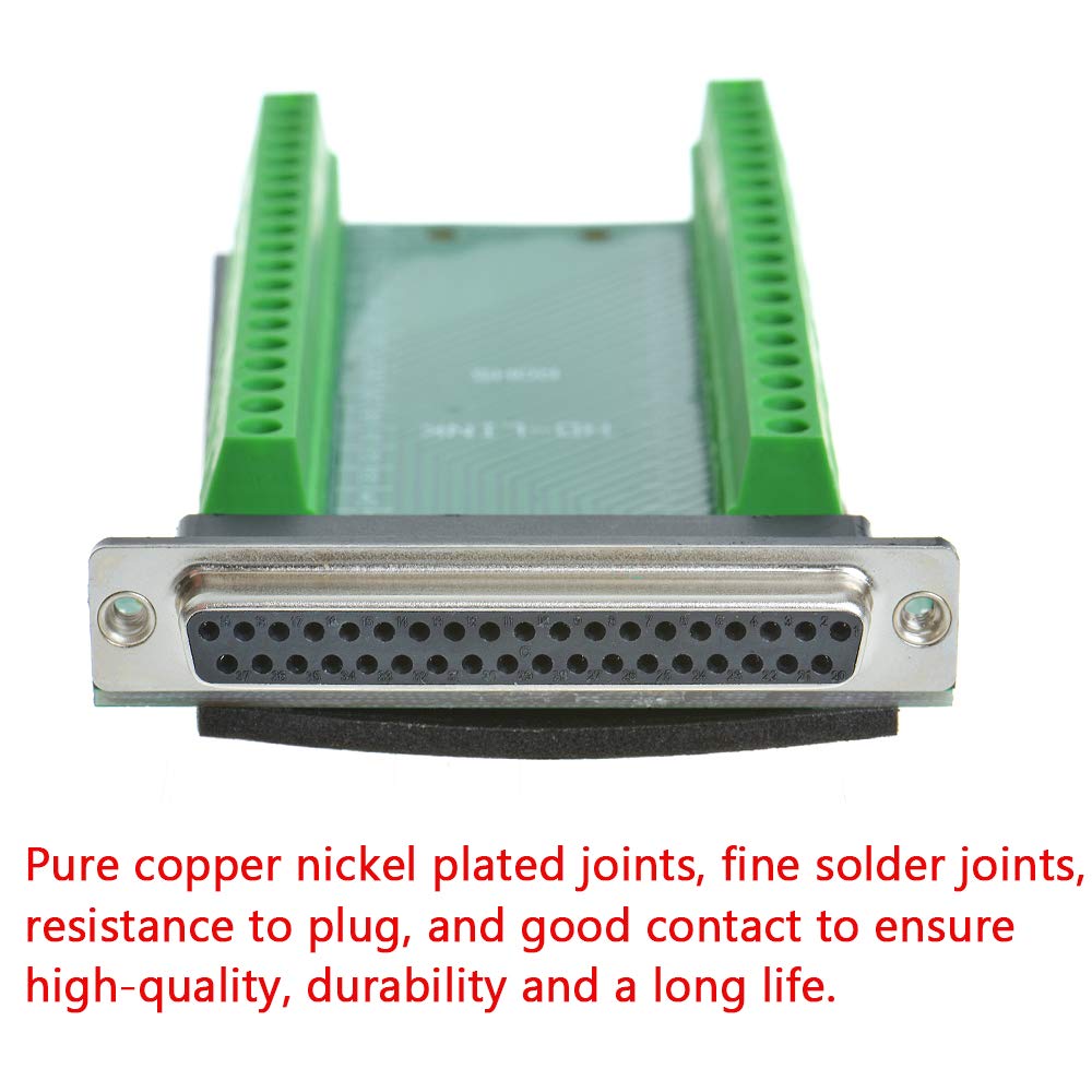 ANMBEST DB37 Solderless RS232 D-SUB Serial to 37-pin Port Terminal Female Adapter Connector Breakout Board