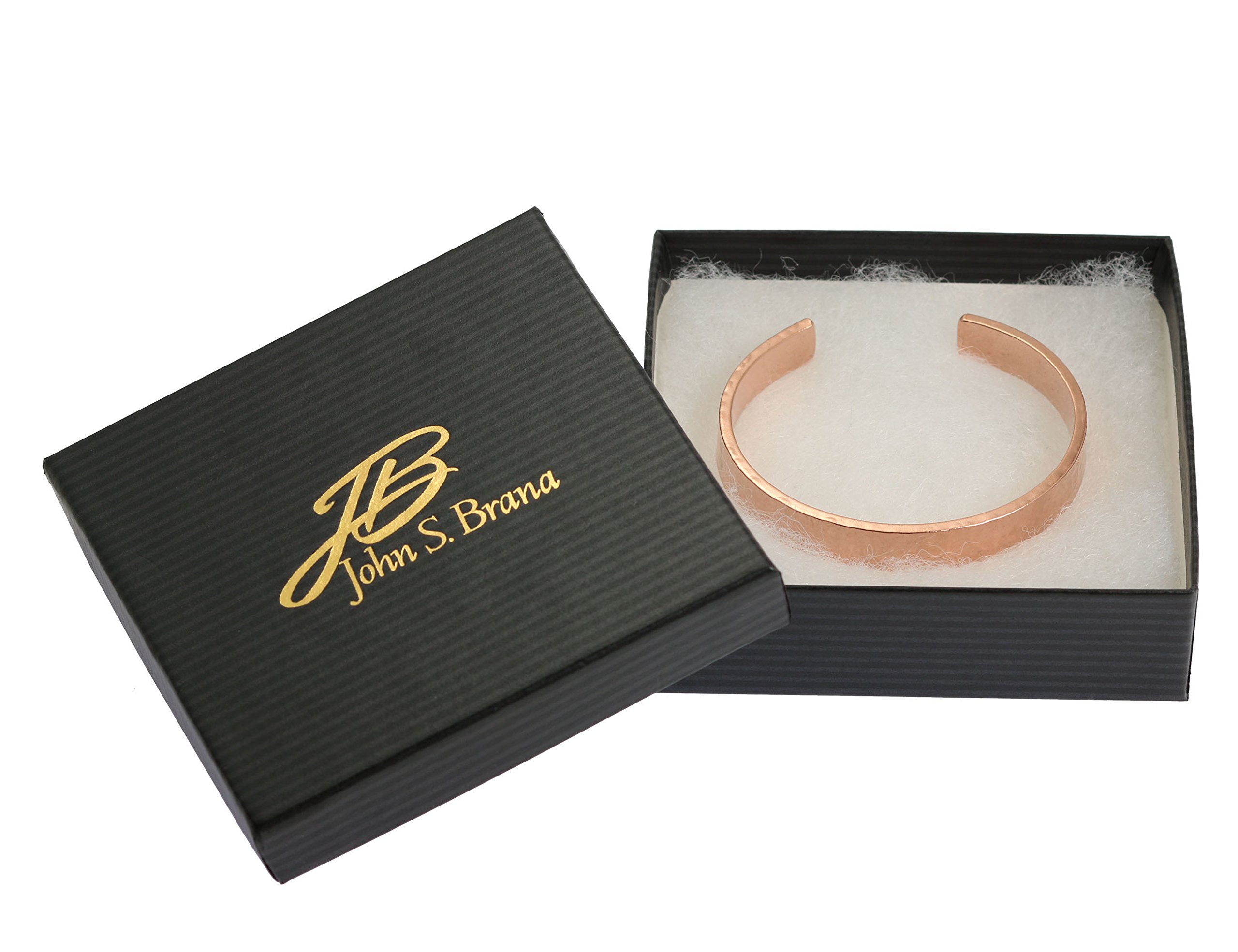 10mm Wide Hammered Copper Cuff Bracelet By John Brana Handmade Jewelry 100% Uncoated Solid Copper Cuff (6.5 Inches)