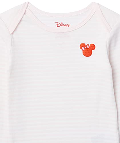 Amazon Essentials Disney | Marvel | Star Wars | Princess Baby Girls' Long-Sleeve Bodysuits, Pack of 5, Minnie Rainbow Chaser, 18 Months