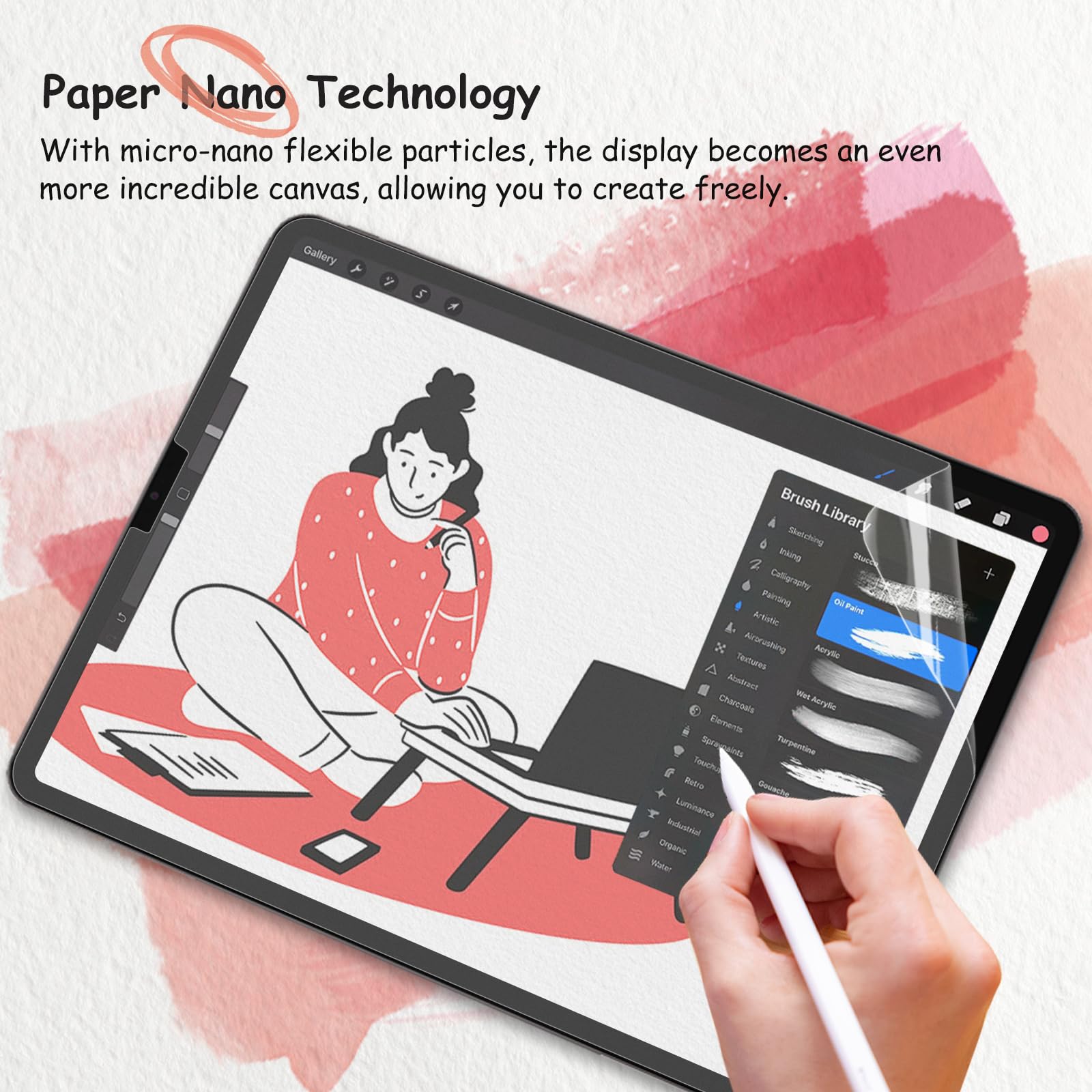 bersem Paper Screen Protector Compatible with iPad Pro 11 inch (2022/2021/2020/2018), iPad Air 5th / 4th Generation (10.9",2022/2020), iPad Air 5 / iPad Air 4 Matte PET Film for Drawing,1 Pack
