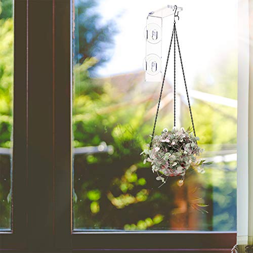 2-Pack Suction Cup Window Hanger β Hang Plants Indoors or Outdoors, Convenient Window Hanger for Bird Feeders,, Ornaments and Wind Chimes - Strong Suction Cups, Made From Weather-Resistant Acrylic