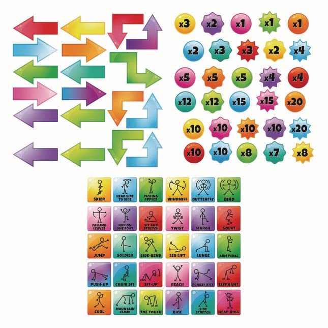 EZ Stick Sensory Path for Hallways – 98 Decals for Floors, Get Moving