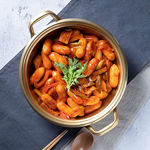 1PCS Korean Ramen Noodles Pot,Creative Noodles Milk Egg Soup Aluminum Soup Pot With Lid for Kitchen(18CM)