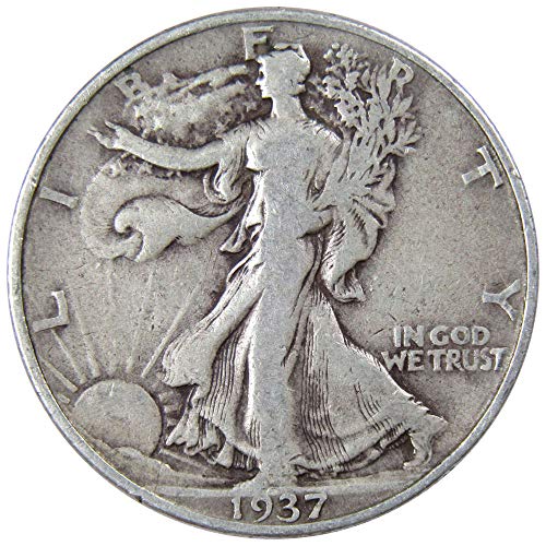 1937 Liberty Walking Half Dollar VG Very Good 90% Silver 50c US Coin Collectible
