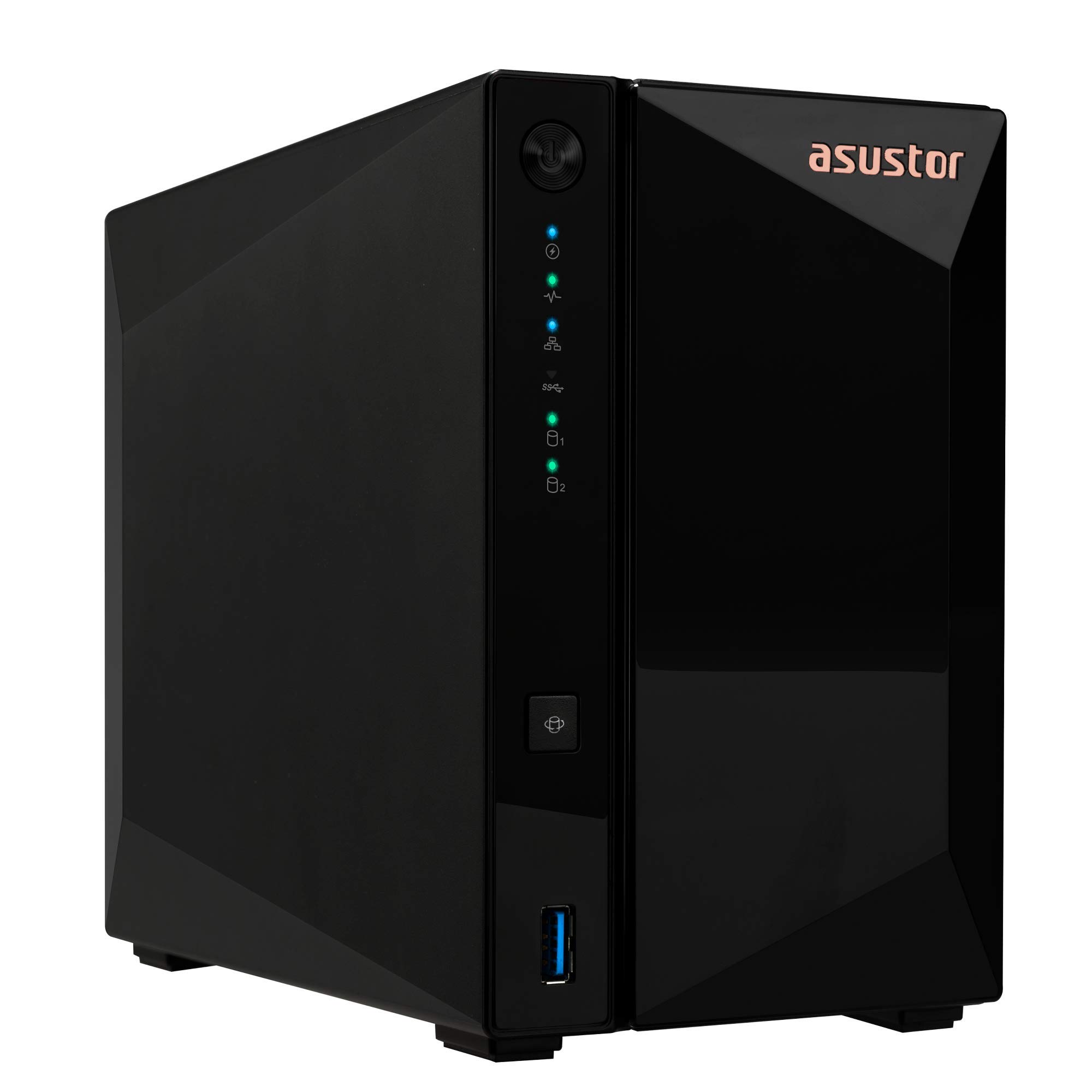ASUSTOR Drivestor 2 Pro AS3302T SAN/NAS Storage System - Realtek RTD1296 Quad-core (4 Core) 1.40 GHz - 2 x HDD Supported - 36 TB Supported HDD Capacity - 0 x HDD Installed - 2 x SSD Supported - 0 x SS
