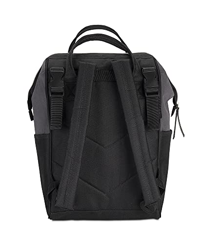 Bananafish Diaper Bag - Multi-Function Design Nappy Bag for Baby Care or Travel - Carry or Wear as Backpack - Large Capacity in Trendy, Stylish Design, Black/Grey, one Size