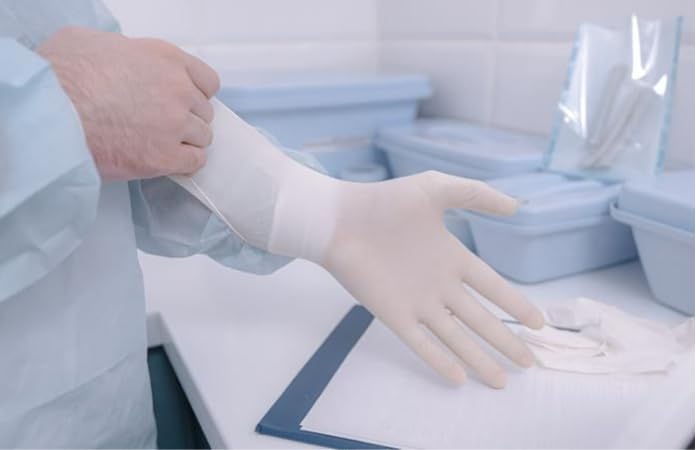 100 Disposable Latex Gloves, Powder Free Size X-large