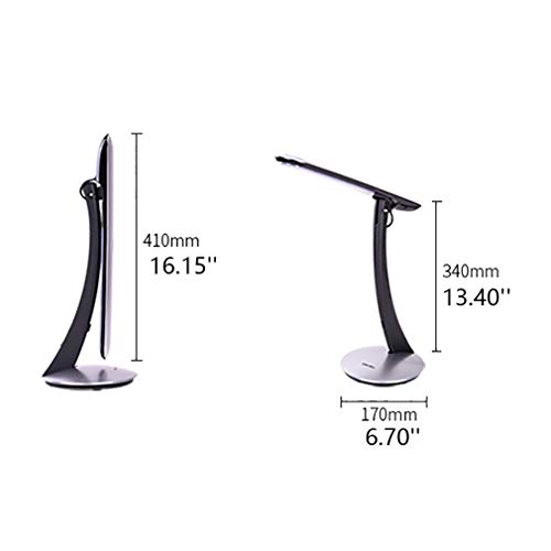 Led Light LED Desk Lamp Table Light Power Switch Button No Video No Blue Light Folding Non Slip Base Eye Caring Desk Lamp Kids (Color : Blue)