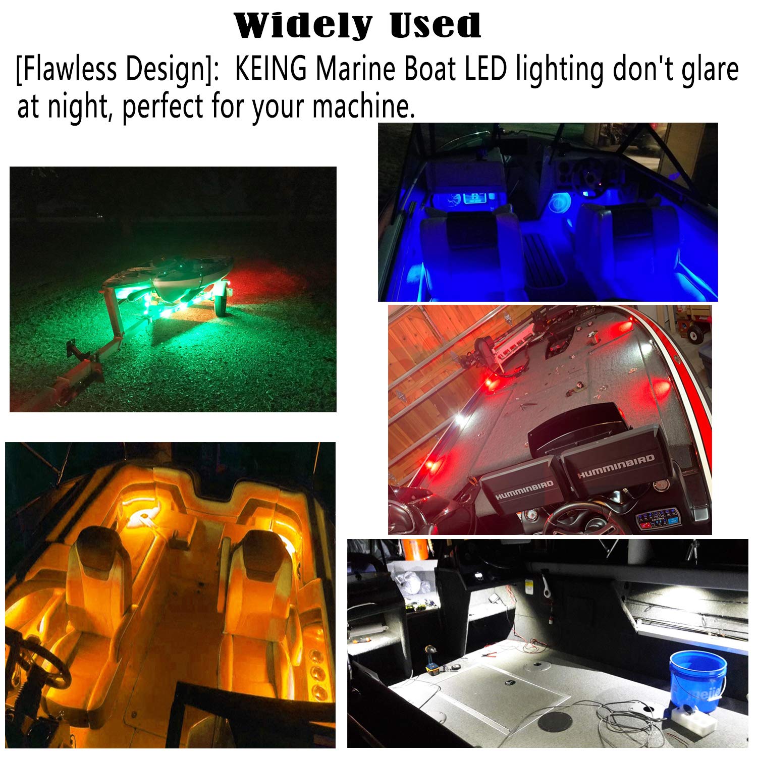 10 Pack Waterproof Marine Boat LED Lights, LED Underwater Lighting, Utility Led Interior Lights Navigation Lights Deck Courtesy Lights 12V for Yacht Boat Fishing Pontoon Sailboat Kayak (Green)