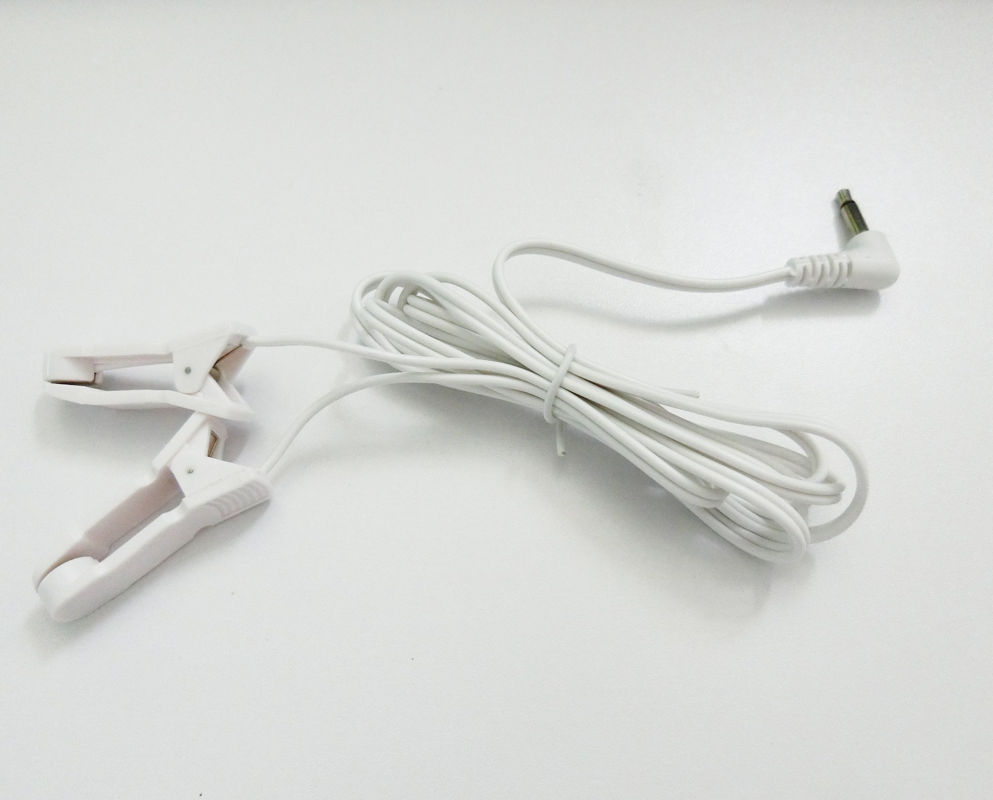 2pcs Breast & Ear Clip Electrode Lead Wires Jack DC 3.5mm Replacement Cables (DC Head 3.5mm)