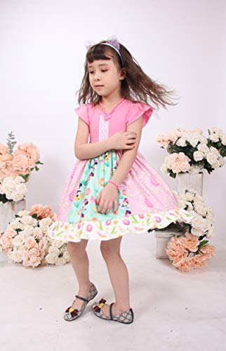 Baby Girls Spring Easter Minnie Mouse Panel Twirl Dress Pink Mint 18-24M/XS