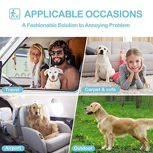 Avont 3 Pack Washable Female Dog Diapers (Large/18-24 Waist), Premium Reusable Highly Absorbent Doggie Diapers Wraps Durable Dog Diaper Cover - Black