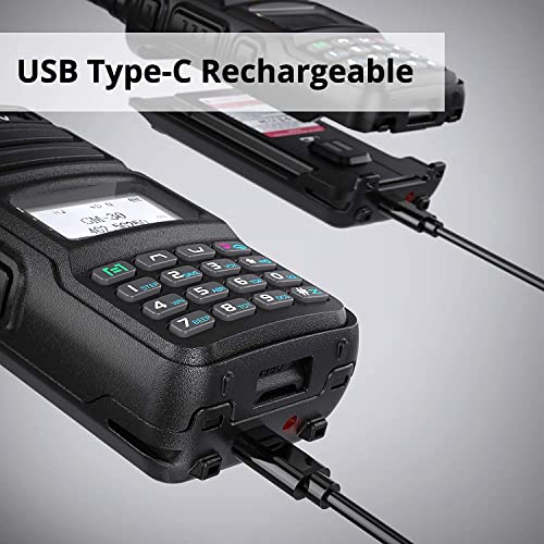 2 Pack Radioddity GM-30 GMRS Radio Handheld 5W Long Range Two Way Radio, GMRS Repeater Capable, with NOAA Scanning & Receiving, Display Sync for Off Road Overlanding, with 15 inch High Gain Antenna