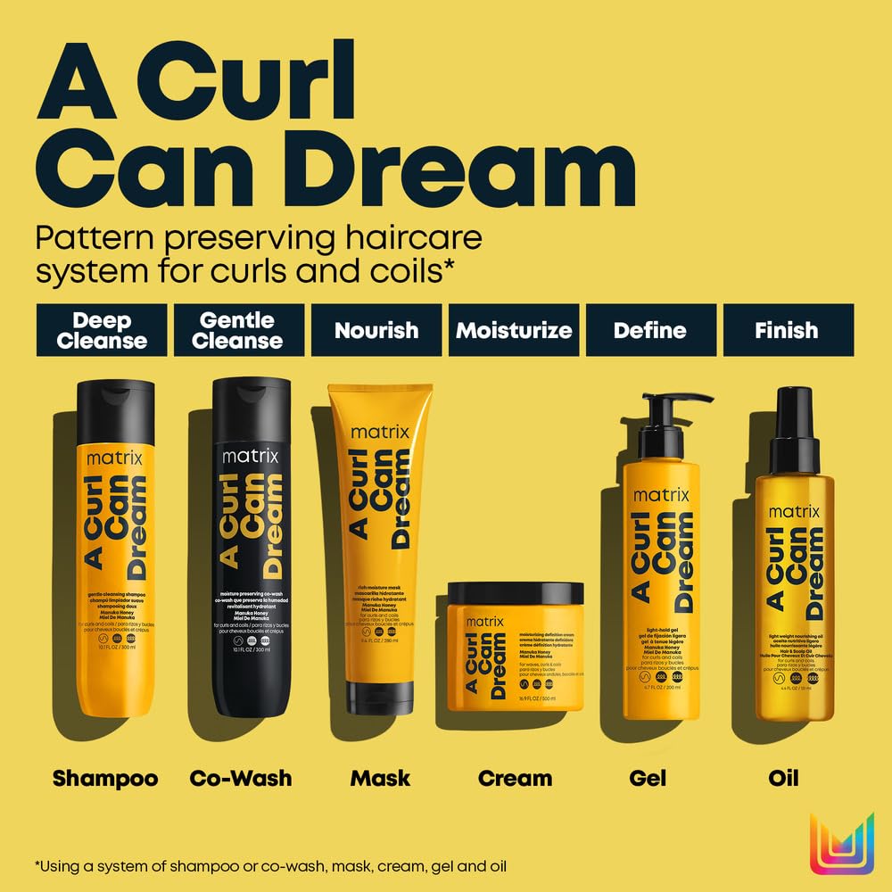 Matrix A Curl Can Dream Rich Mask | Hydrating & Deep Conditioning Leave-In Mask | Curly & Coily Hair | Sulfate & Paraben Free | Preserves Curl Pattern | Packaging May Vary | 33.8 Fl. Oz.