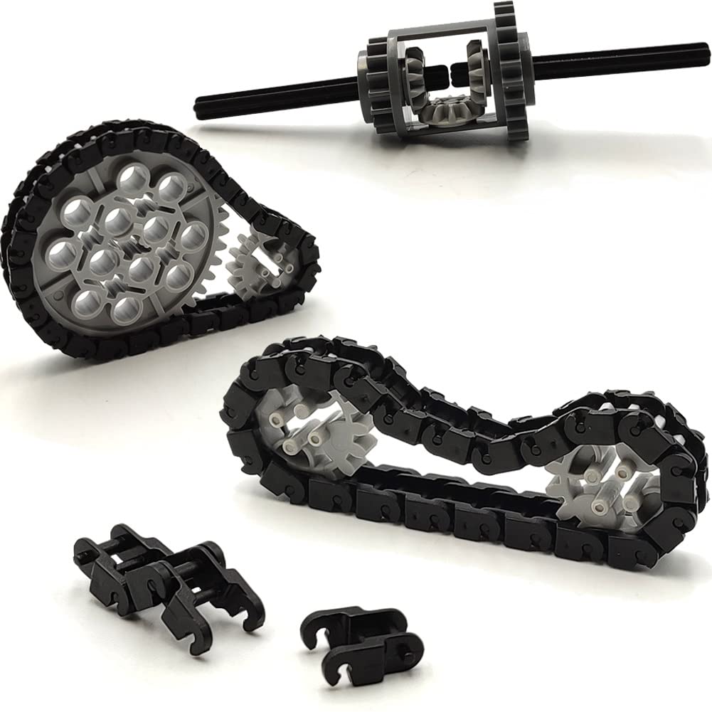 116 pcs Technical Gears Axle Pin Connectors - Wheels Connectors Rack Gear Car Building Brick Accessories Pieces Sets Compatible with Mindstorms Building Bricks Block Technical Toys (116 TECH PARTS)