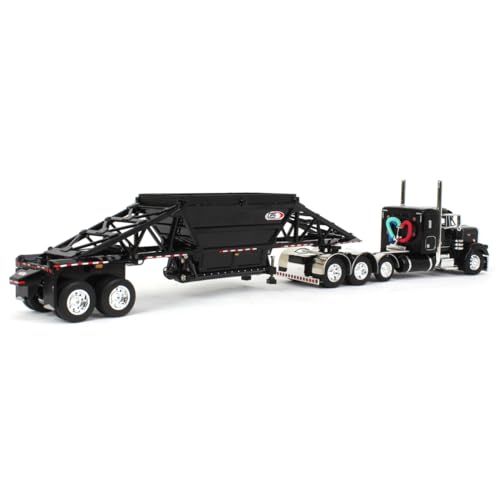 1/64 Black Peterbilt 379 36" Flattop Sleeper w/Manac Bottom Dump Trailer 60-1614