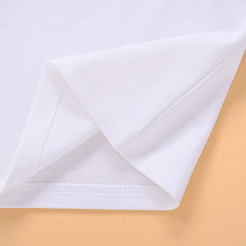 Baby Little Girls Long Sleeve Shirts Turtleneck T-Shirt Tops Basic Solid Color Blouse Outfit for Toddler Kids Girl (White, 2-3 Years)