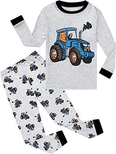 Little Hand Toddler Boys Pajamas Tractor Pjs Set Fall Winter Jammies Kids Pjs Boy Clothes Sets 5t