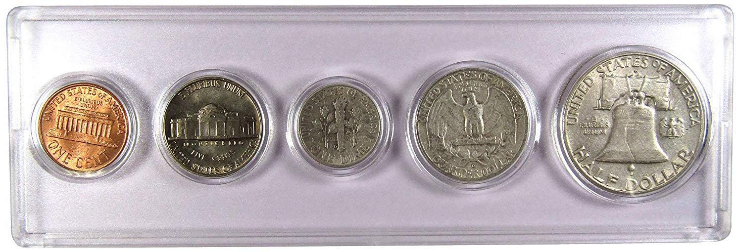1944 Year Set 5 Coins in AG About Good or Better Condition Collectible Gift Set