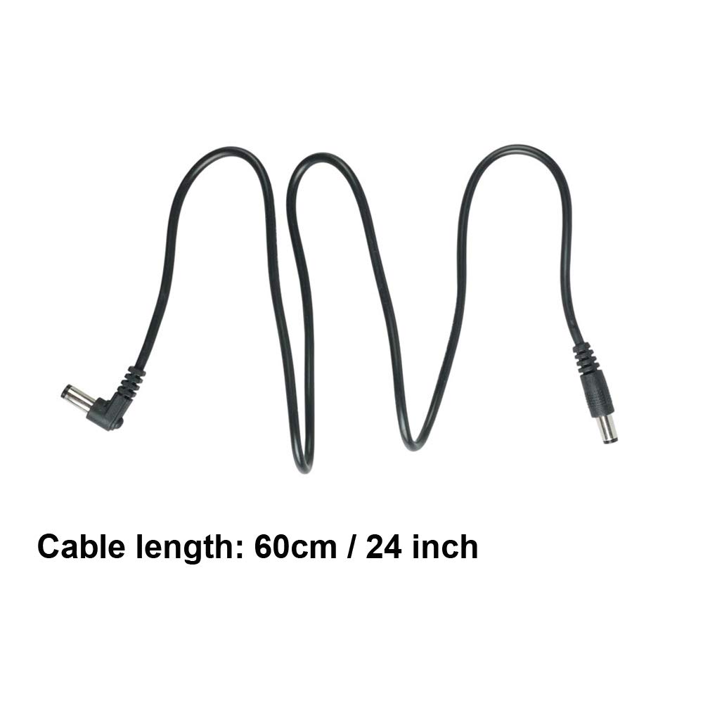 AlloverPower 4-Pack DC Male to Male Cable 5.5mm X 2.1mm Connector Plug Patch Wire Adapter Extension Cord for Strip Light, DVR CCTV Surveillance Security Camera, Audio Recording, Car, Monitor 2Ft
