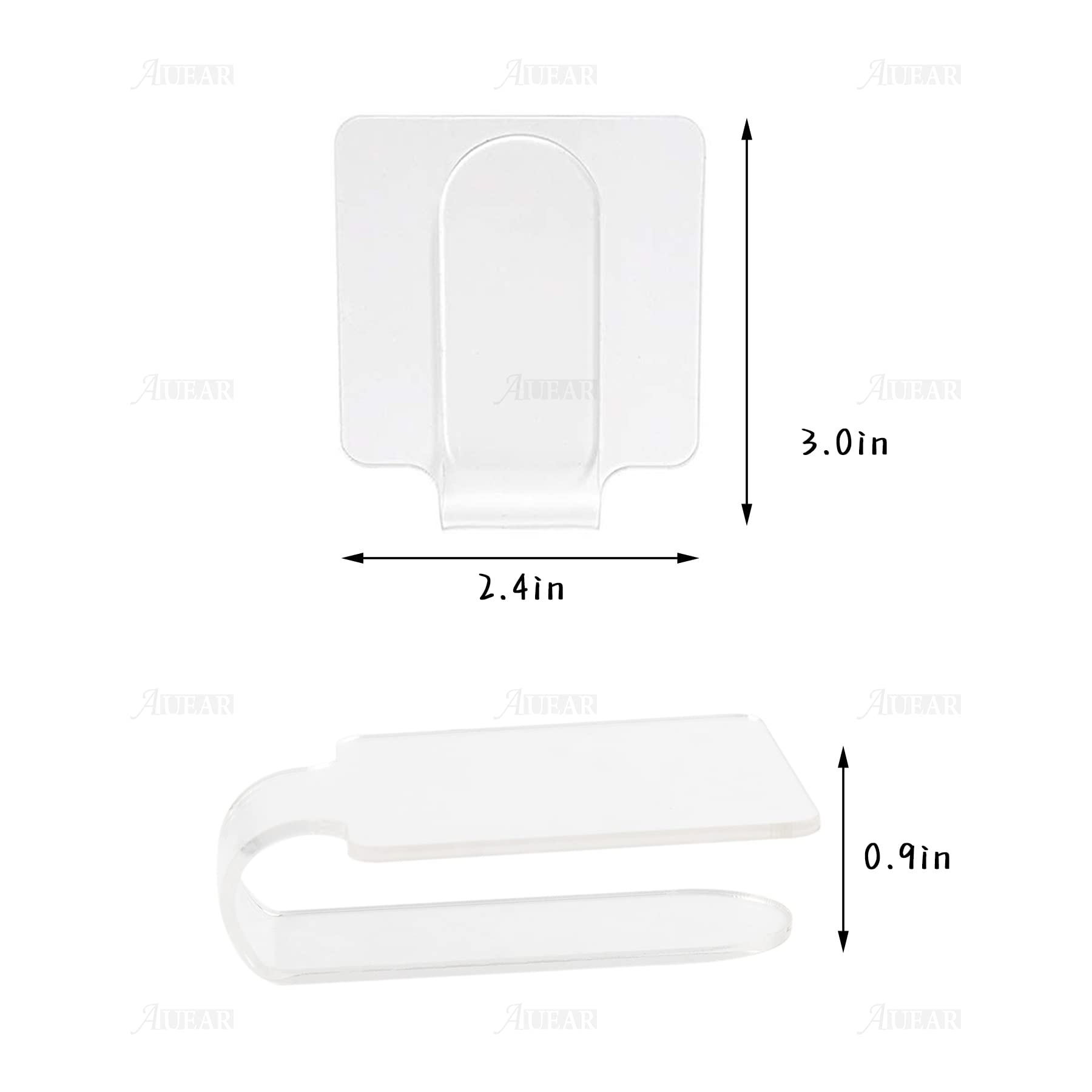 AUEAR, 3 Pack Professional Makeup Hand-held Palette Mixing Tray Clear Acrylic Nail Art Manicure or Foundation Eye Shadow Cremes Powders and Cosmetics