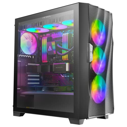 Antec DF700, Mid Tower Computer Case, ATX Gaming Case, USB3.0 x 2, 360 mm Radiator Support, 3 x 120 mm ARGB, 1 x 120 mm Reverse & 1 x 120 mm Fans Included