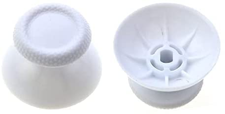 2 Pcs Analog Joystick Stick Caps Mushroom Button Thumbstick Thumb Cap for PS5 Controller Thumbstick Cap Replacement Kit (White)