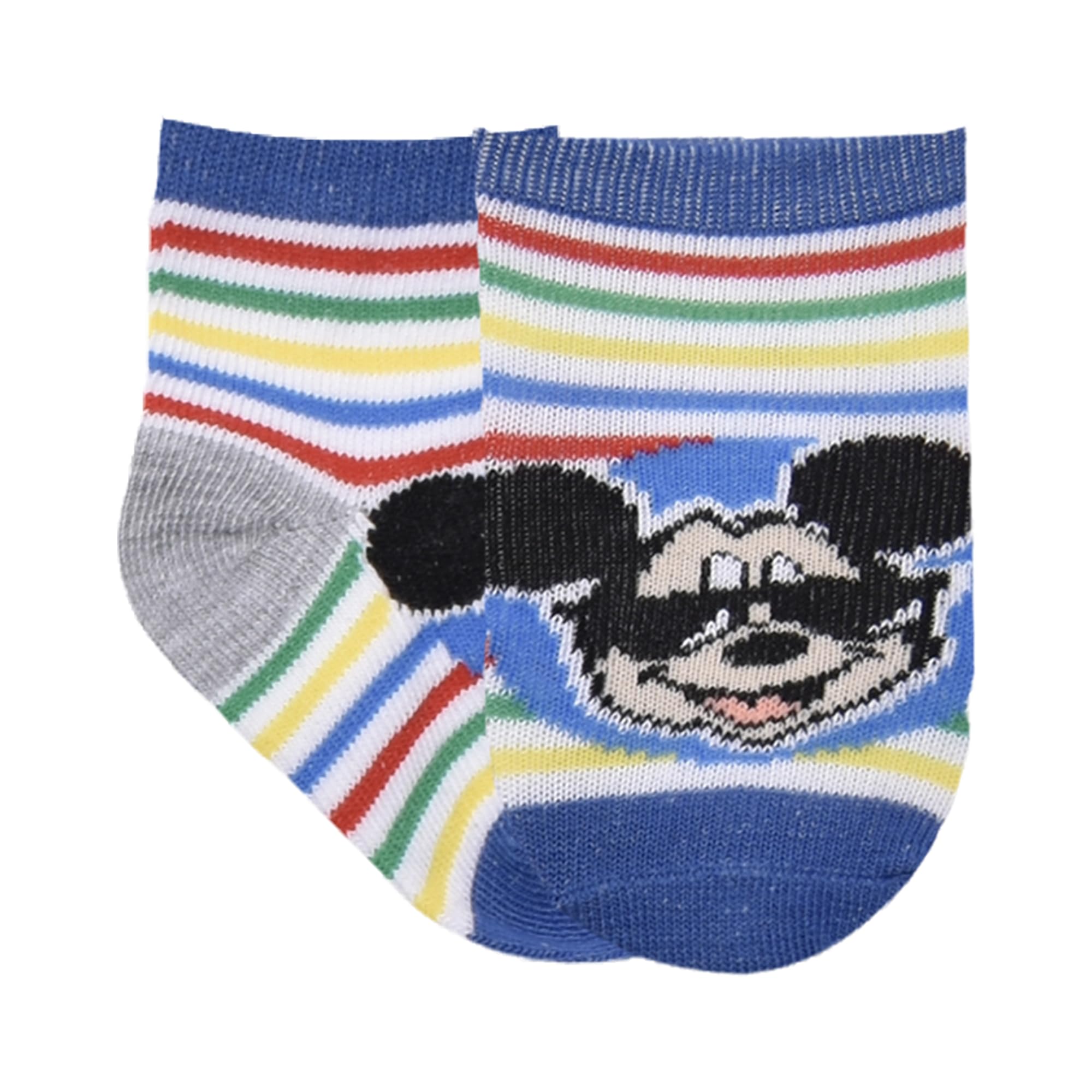 Mickey Mouse Boys' Quarter Socks, White, 12-18M