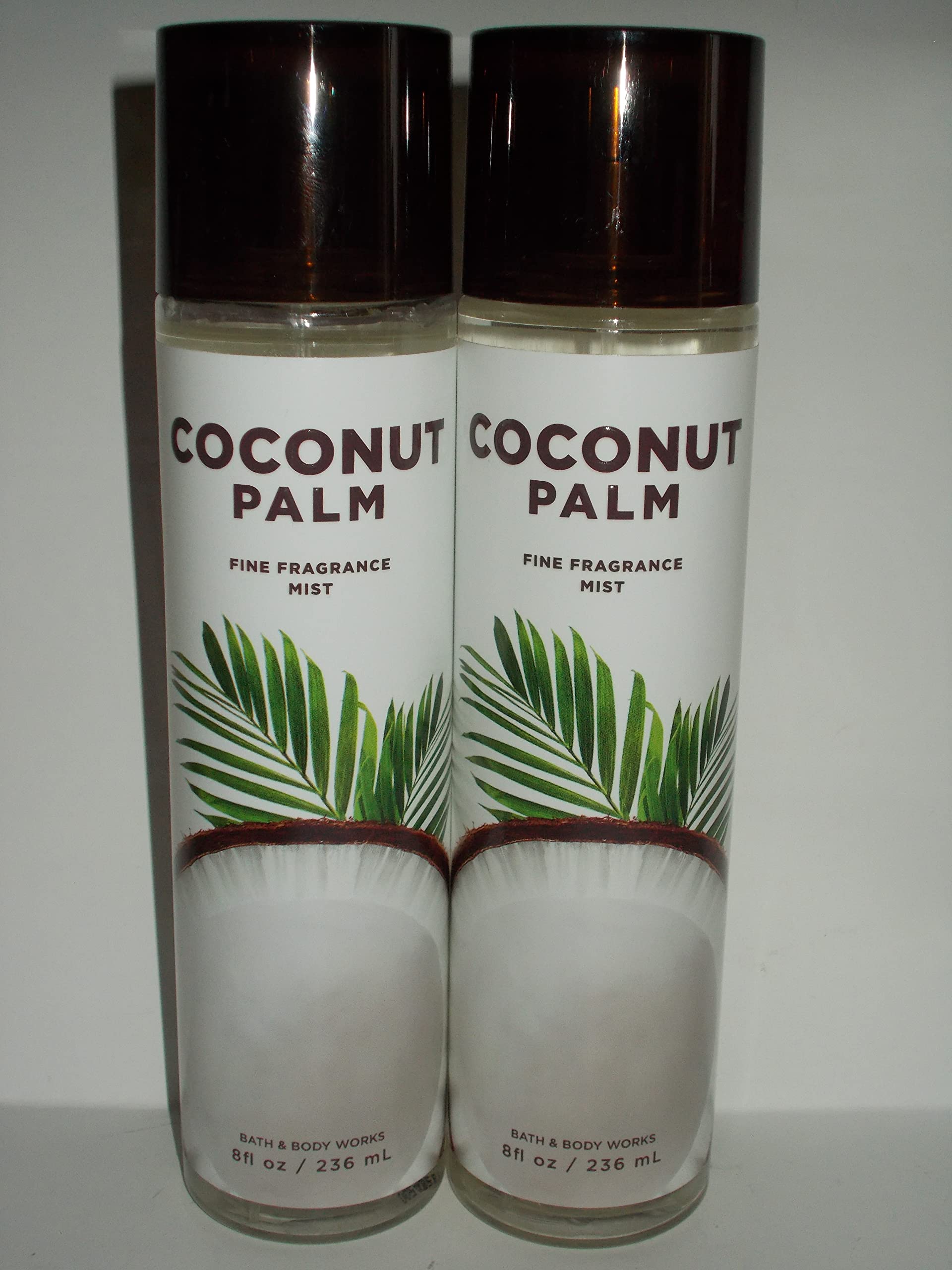 Bath & Body Works 2 Pack Coconut Palm Fine Fragrance Mist 8 Oz.