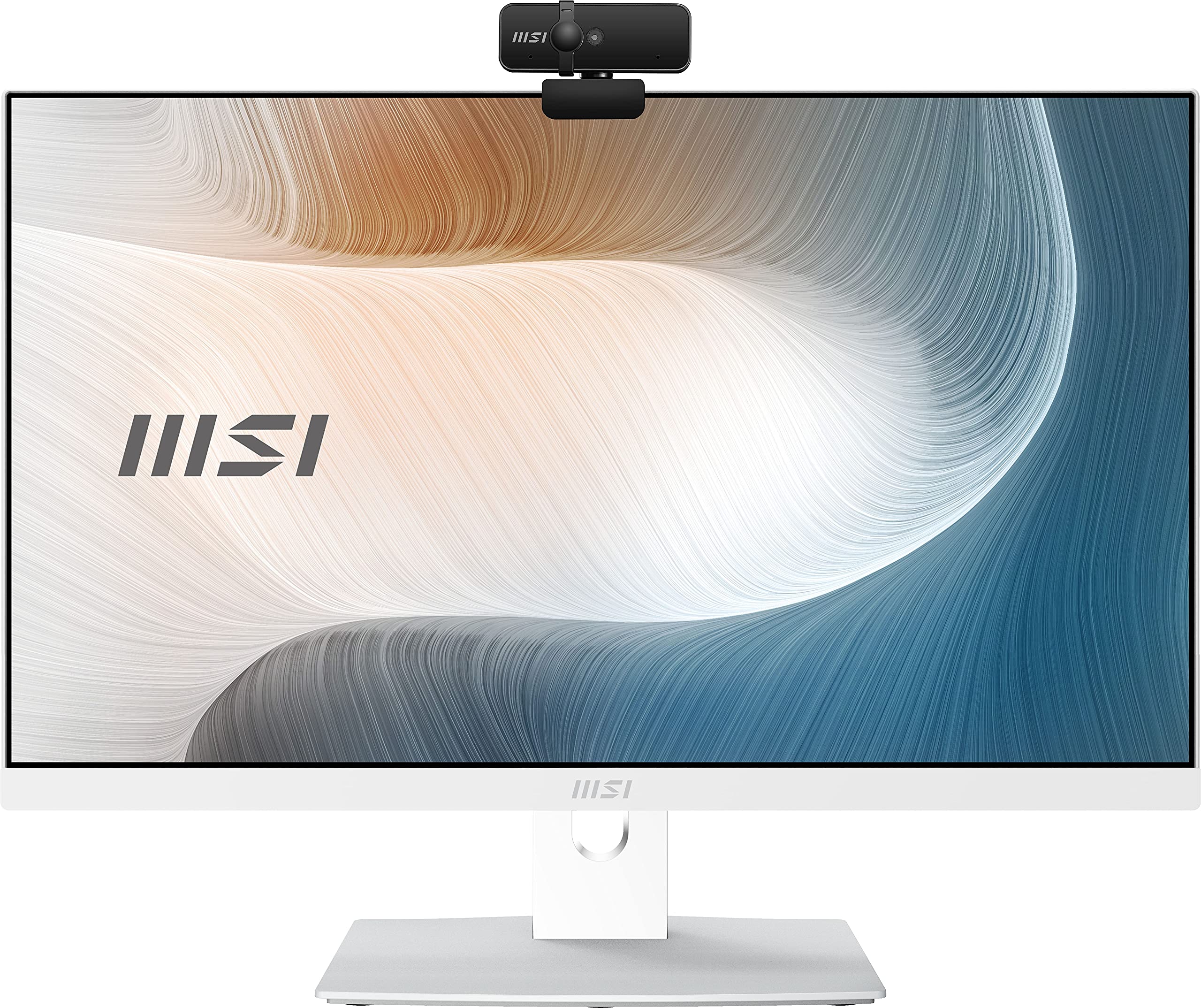 MSI Modern AM242TP AIO Desktop, 23.8" FHD Touchscreen, Intel Core i5-1135G7, 8GB Memory, 256GB SSD, WiFi 6, BT 5.1, FHD Webcam, White, Windows 10 Home (11M-484US)