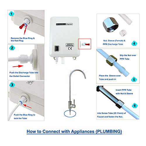 110V Drinking Water Pump for 5 Gallon Bottle Dispenser Pump System for Refrigerator Ice Maker Coffee Machine Faucet (Classic- Dual Inlet)