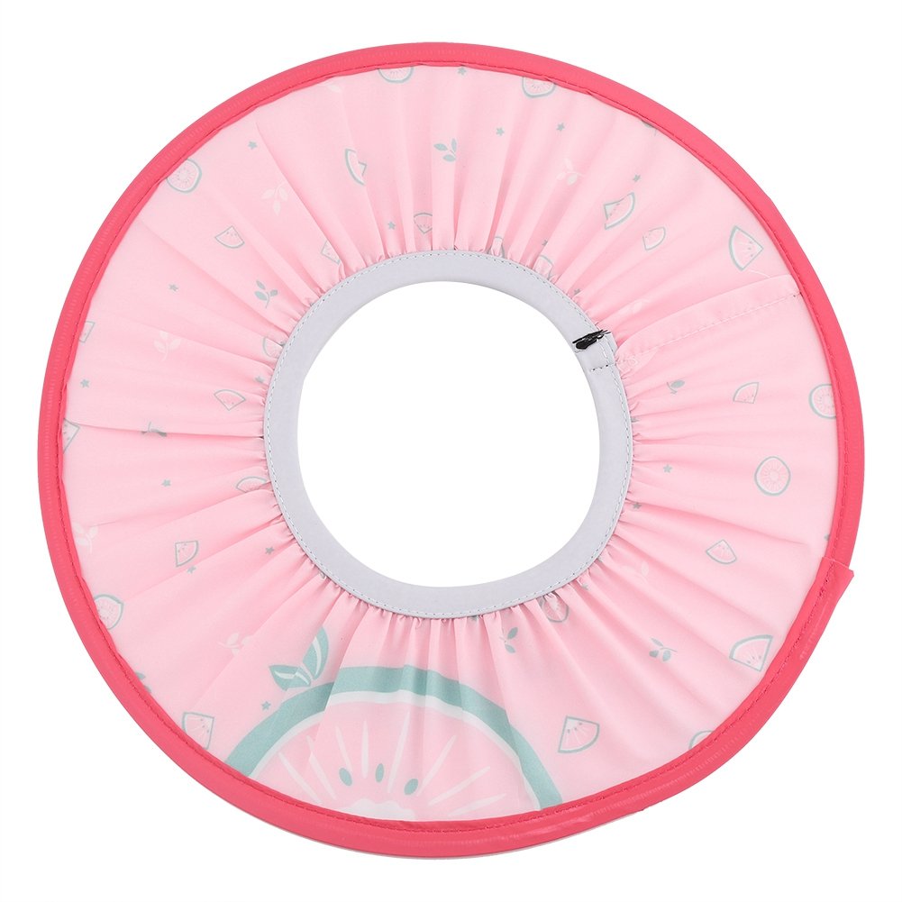 Baby Shower Cap, Baby Kids Shampoo Cap Waterproof Cloth Kids Bathing Shower Cap Bathing Protection Hat(Pink)