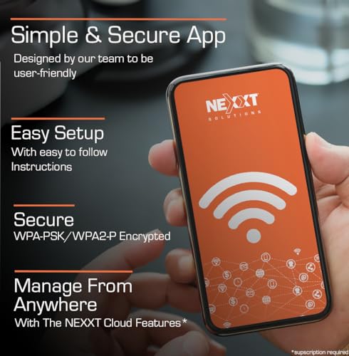 NEXXT 2400AC Mesh WiFi Router Wi-Fi 2-Node, Whole Home 2700sqft Seamless Coverage, Replaces Wi-Fi Router and Extender High-Performance Wi-Fi Network Booster, 1 Router + 1 Extender