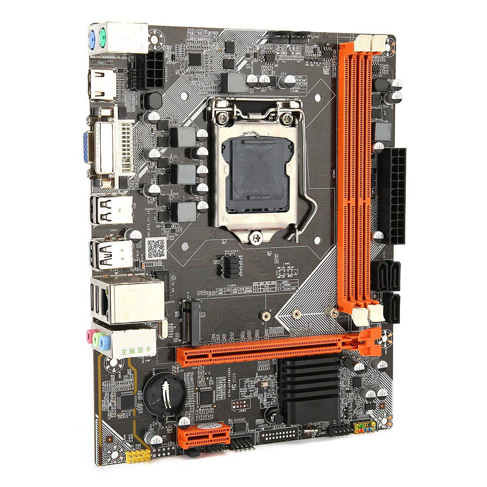 Desktop Computer Motherboard, DDR3 1066/1333/1600MHz LGA 1155 PC Main Board Support NVME+NGFF Dual Mode Hard Disk+SATA, 6‑Channel Sound Card